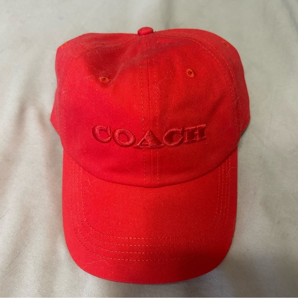 Coach | Accessories | Coach Red Baseball Cap | Poshmark